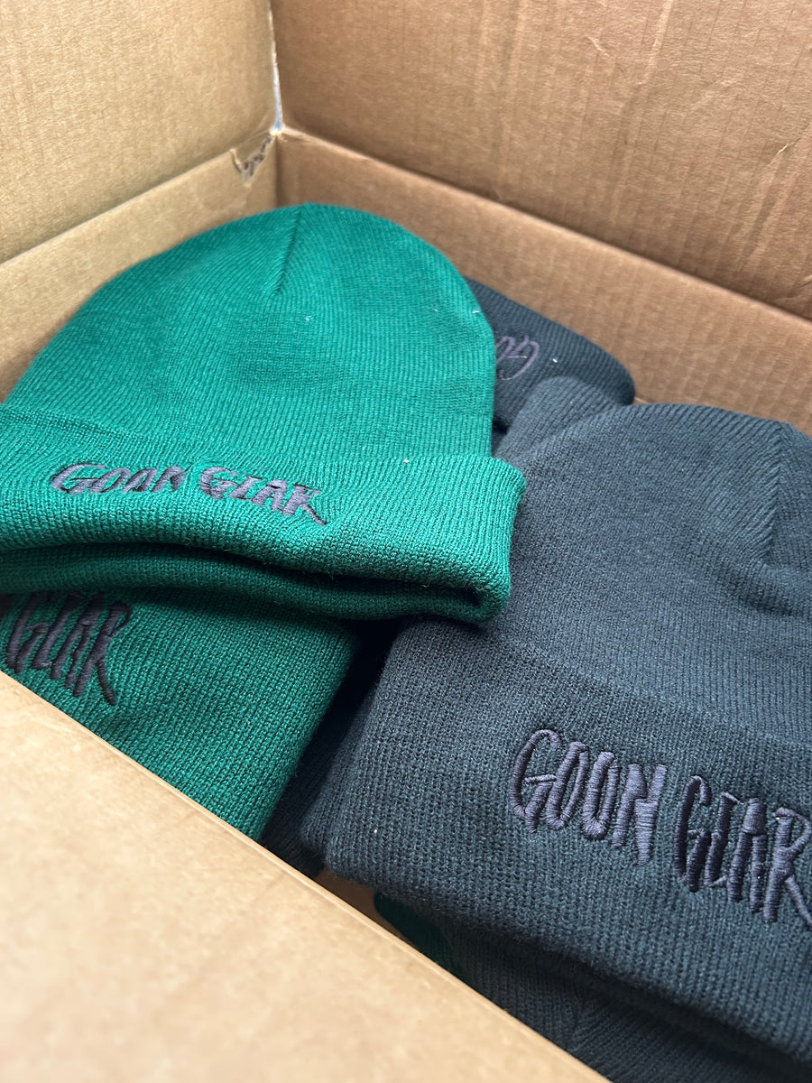Embroidered goon gear beanie – GOON GEAR